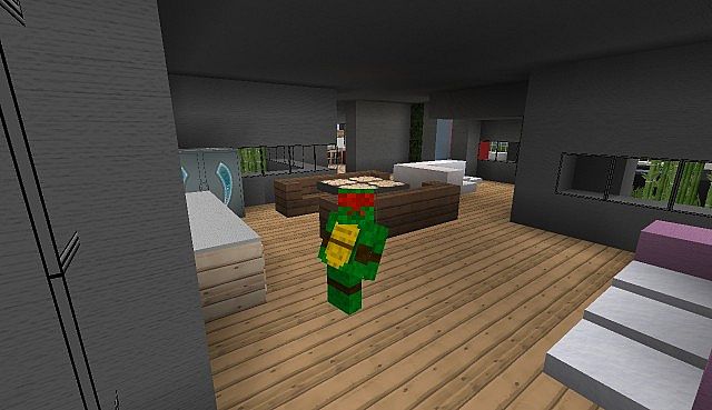 [small modern] Fluorescent Minecraft Map