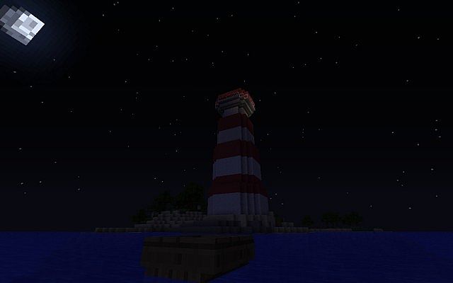 Lighthouse with revolving Light Minecraft Map
