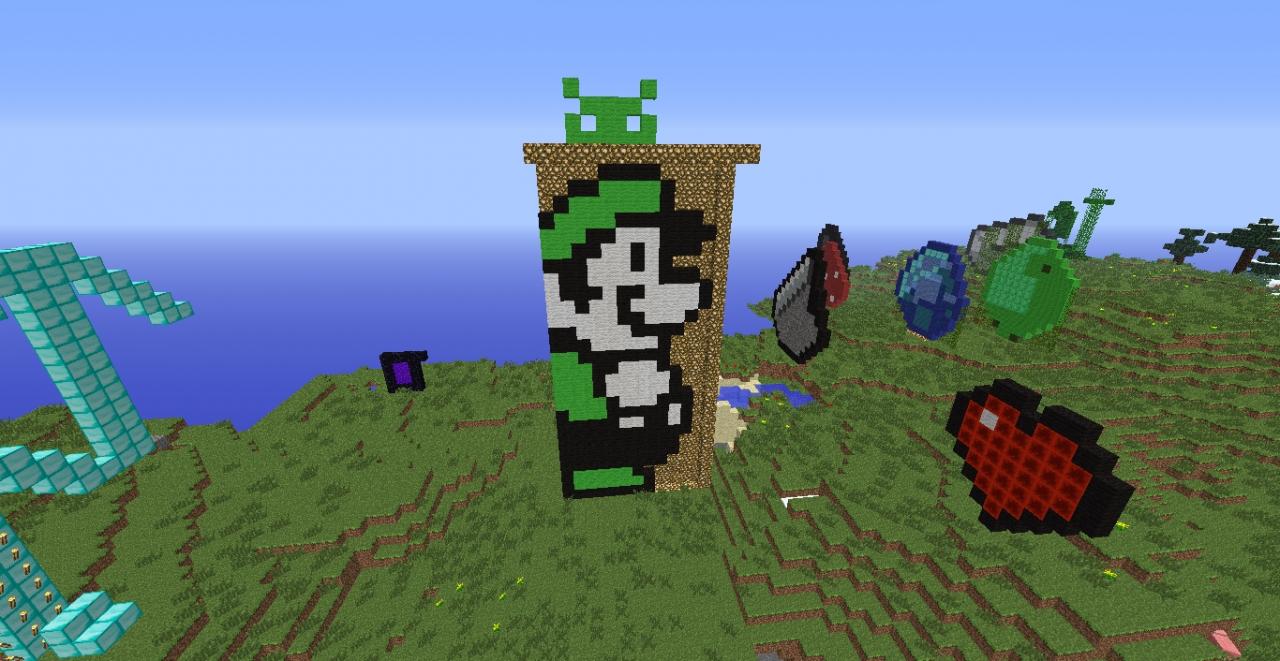 Pixel Art Map Minecraft Map