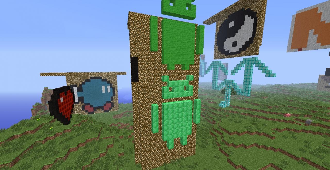 Pixel Art Map Minecraft Map