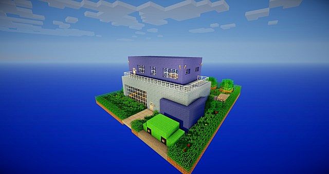 Modern Blue Hous Minecraft Map
