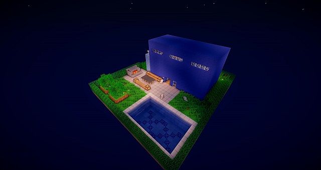 Modern Blue Hous Minecraft Map