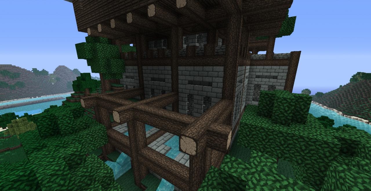 The rustic temple -an amazing rustic build by poohcraft Minecraft Map