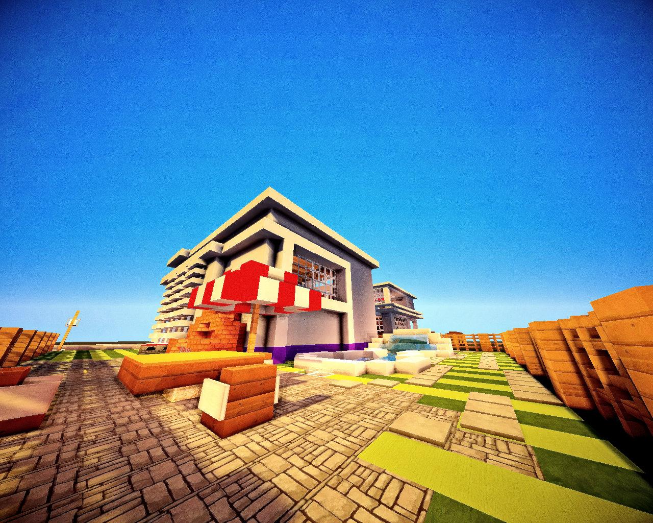 Purple..ish-Small modern house Minecraft Map