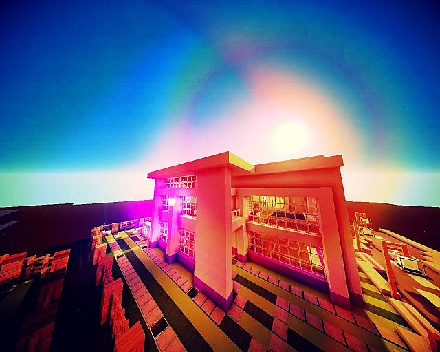 Purple..ish-Small modern house Minecraft Map