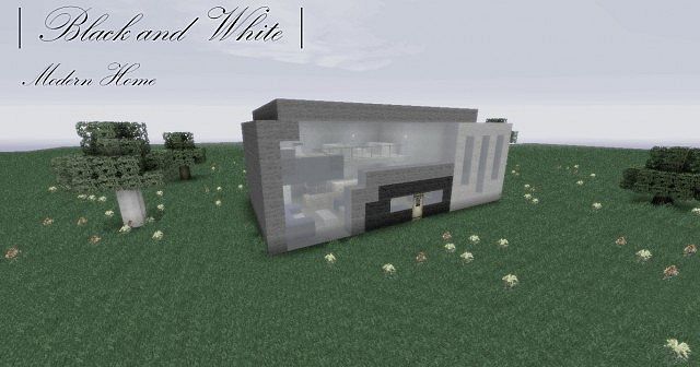 | Black and White | Modern Home Minecraft Map