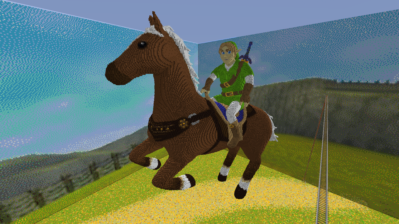 A Rail of Links with Metal Tracks: A Zelda-themed Minecraft Roller ...