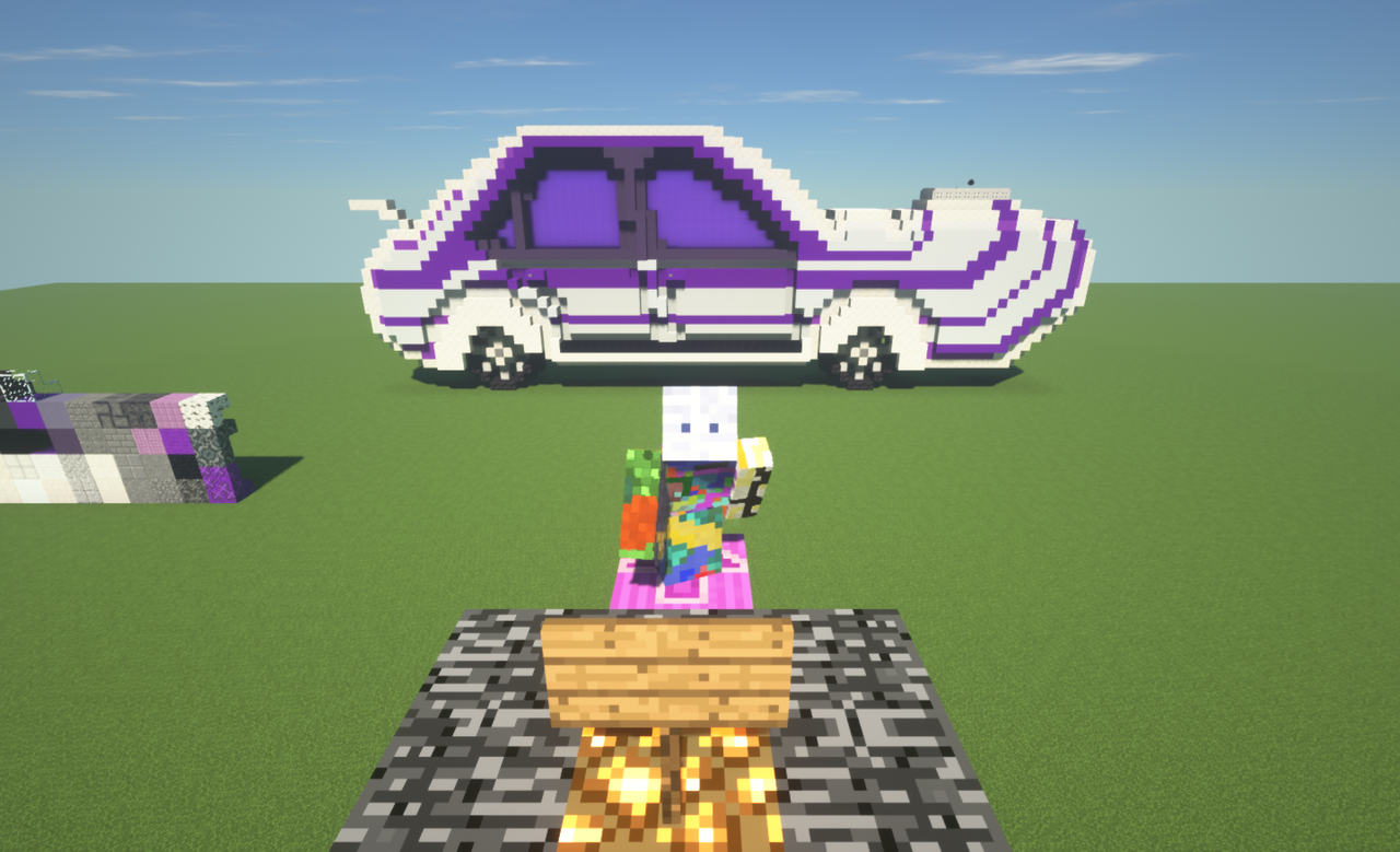 Purple and White Car Minecraft Map