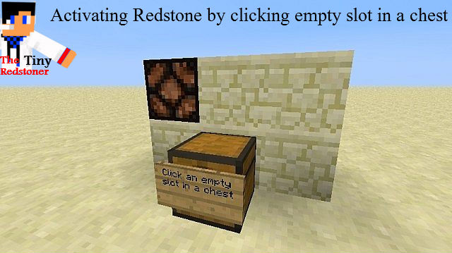 Redstone: Activating redstone by clicking an empty chest slot Minecraft Map