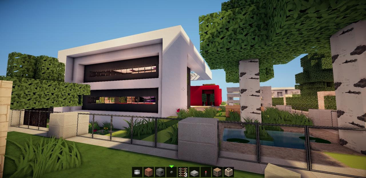 Modern House - Black and Red Minecraft Map