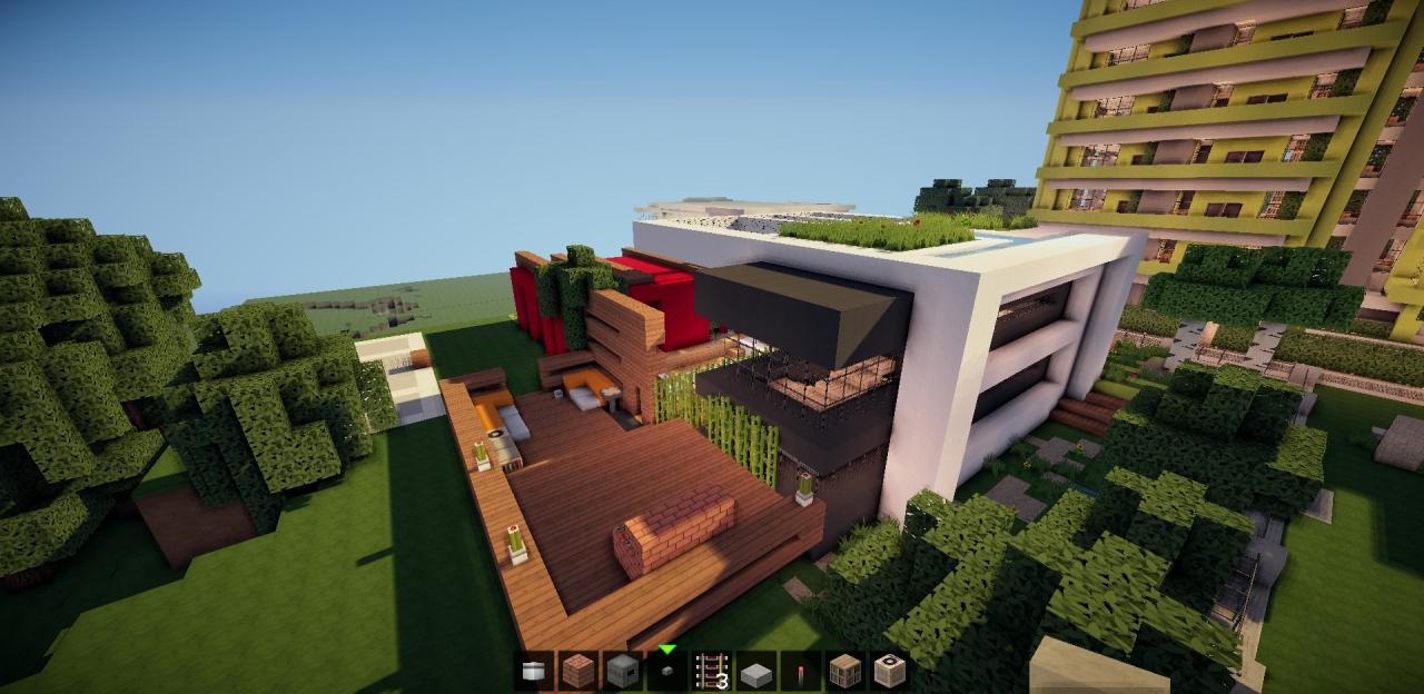 Modern House - Black and Red Minecraft Map
