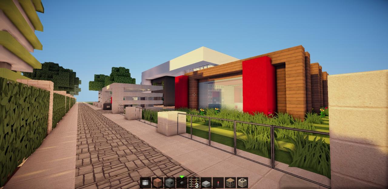 Modern House - Black and Red Minecraft Map