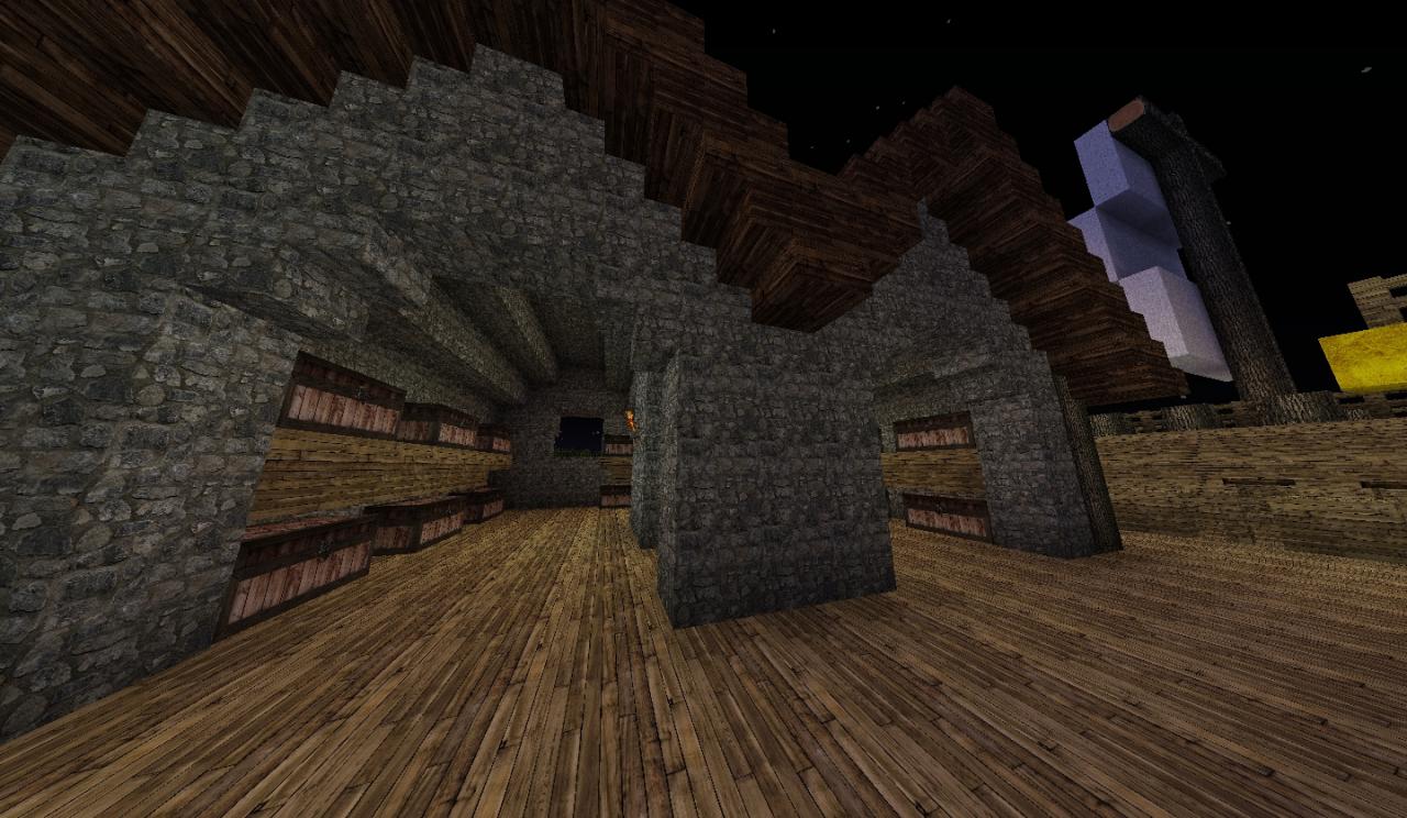 Dock with Ship and Warehouse Minecraft Map