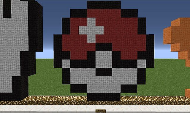 Poke Ball Pixel Art Minecraft Map