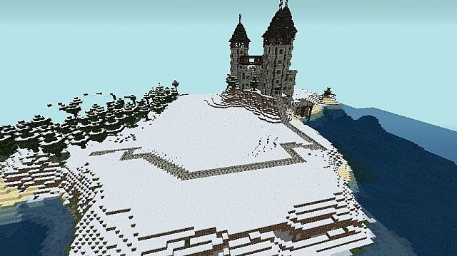 [1.6.2] Castle Towering over Village Minecraft Map