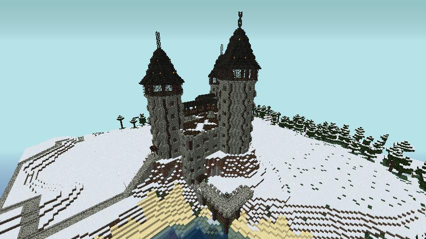 [1.6.2] Castle Towering over Village Minecraft Map