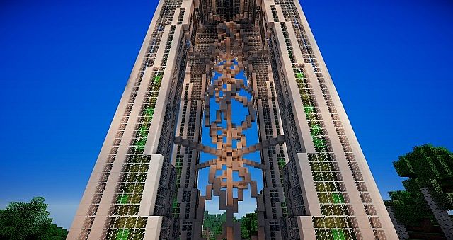 pionic tower - green tower [Awesome] Minecraft Map