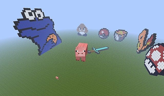 Pixel art Art world Minecraft Map