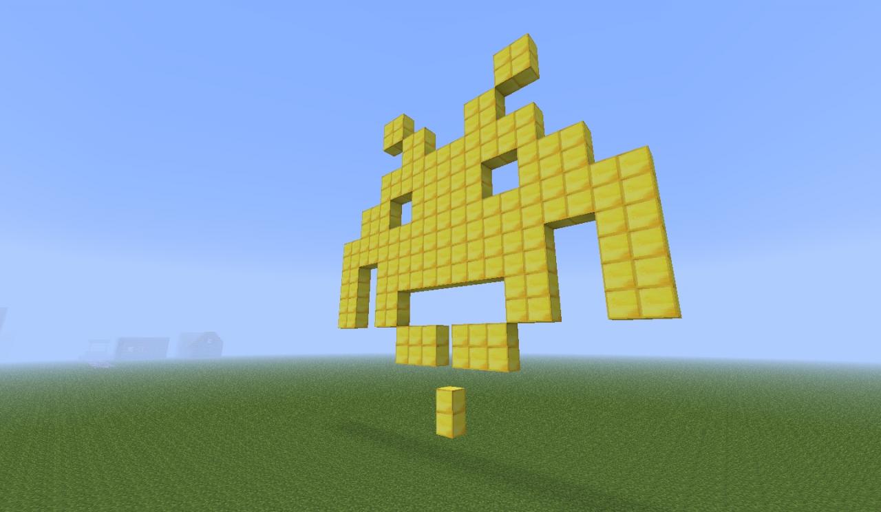 Invaders Pixel Art Minecraft Map