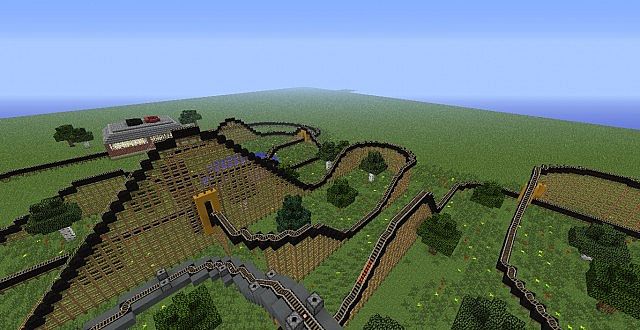 The Black Cat - HUGE Minecraft Fireworks Rollercoaster! Minecraft Project