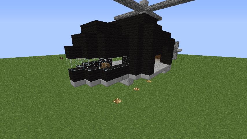 Black Custom Helicopter (Schematic and World) Minecraft Map