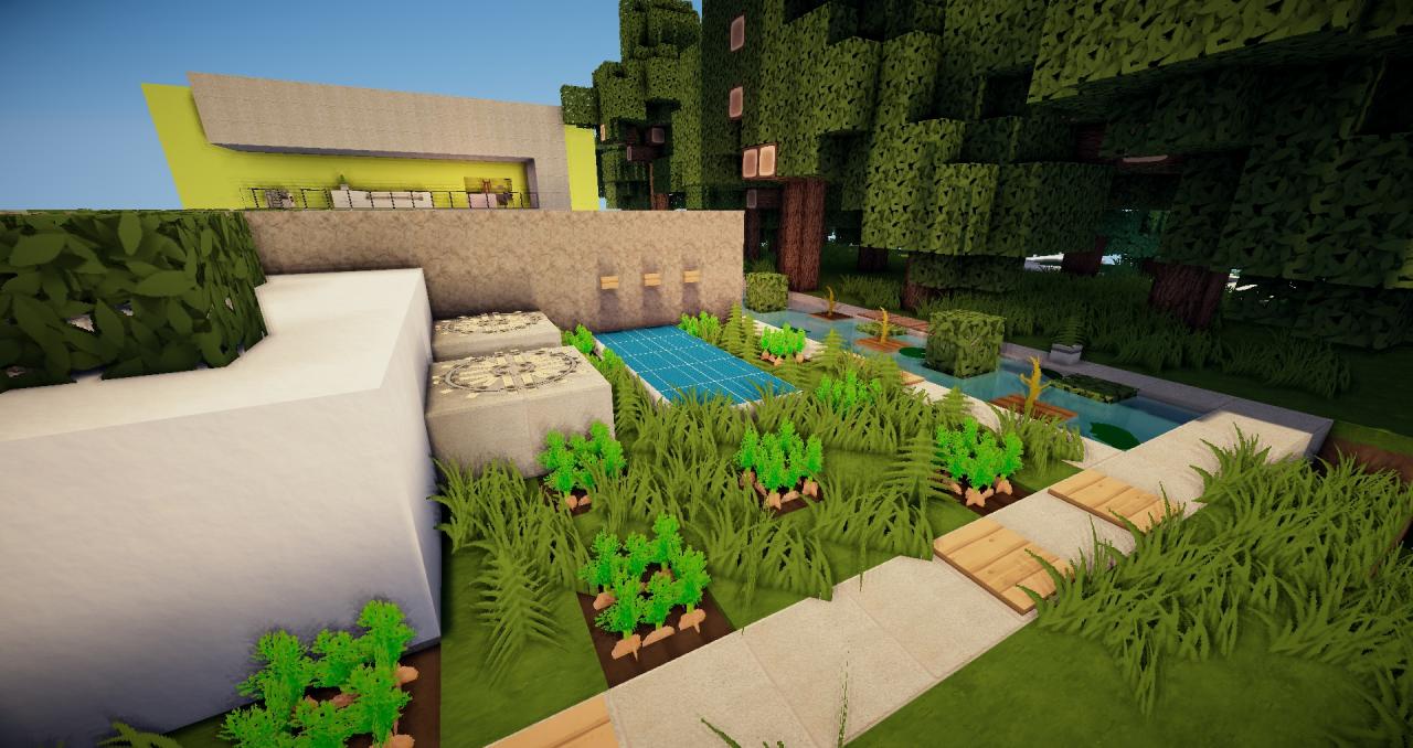 Ample | Modern eco house Minecraft Map