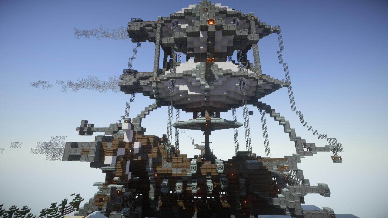 Minecraft Build - Steampunk Airship Minecraft Map