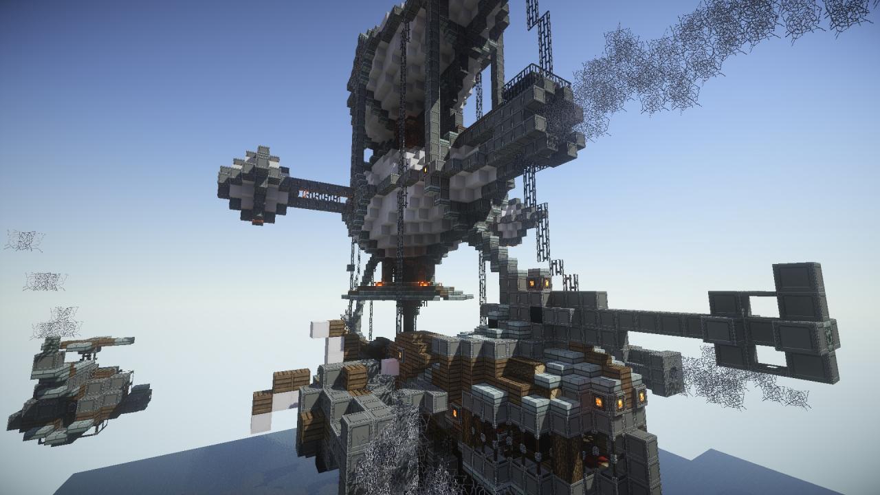 Minecraft Build - Steampunk Airship Minecraft Map