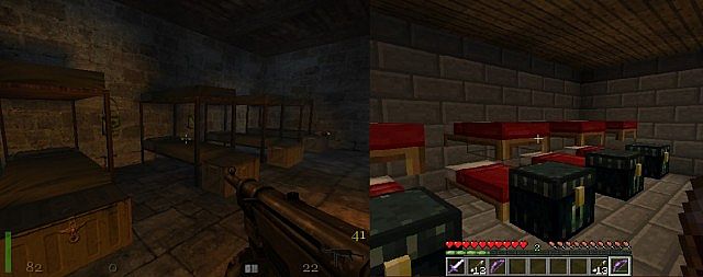 Return to Castle Wolfenstein - Escape the Castle - xxMINECRAFT REMAKE ...