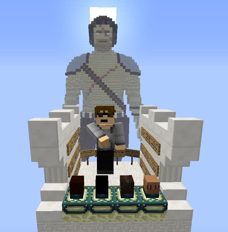 PM standbeeld van Midnan Minecraft Project