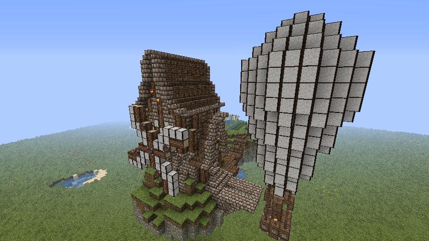 Steampunk Floating House Minecraft Map