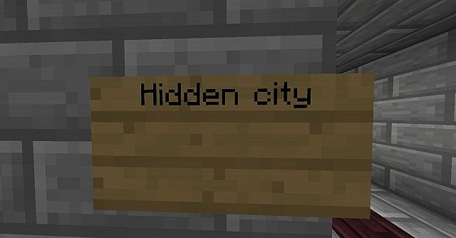 hidden city Minecraft Map