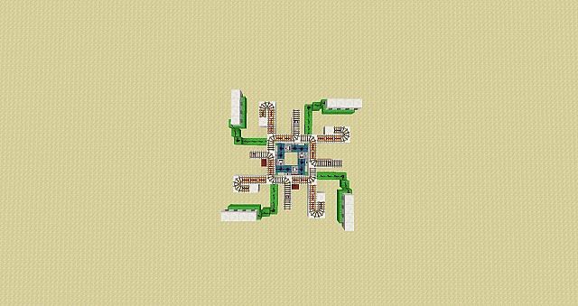 4 Way Double-Track Minecart Intersection - Built for multiplayer use ...