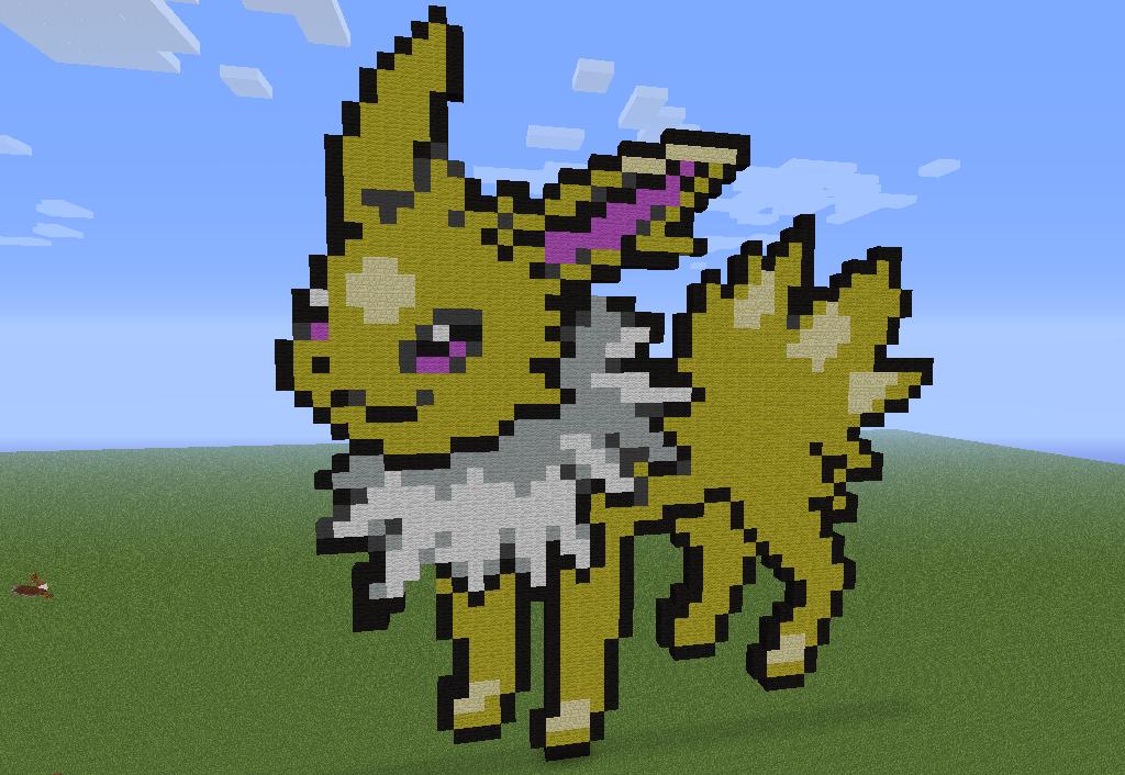 Jolteon Pixel Art Minecraft Map