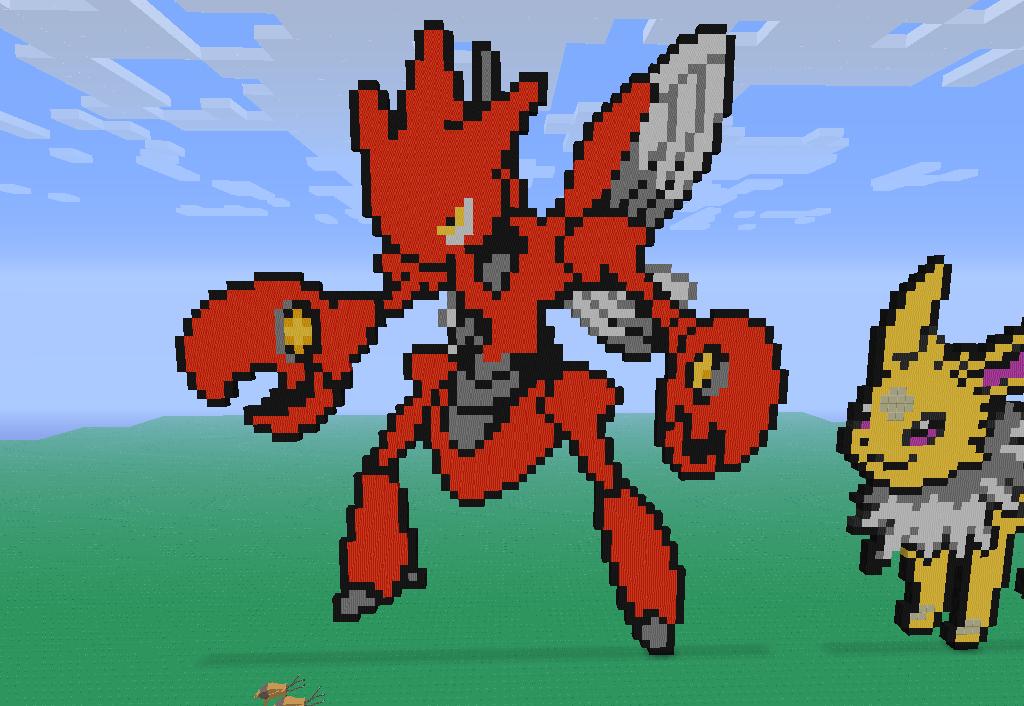 Scizor Pixel Art Minecraft Map