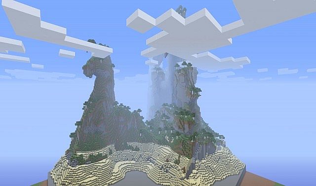 Plug and play birch island Minecraft Map