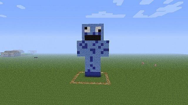 Cookiemonster statue Minecraft Map