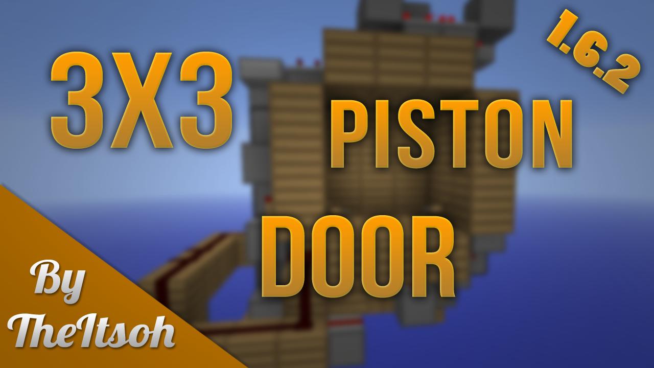 3x3 Piston door with tripwire Minecraft Map