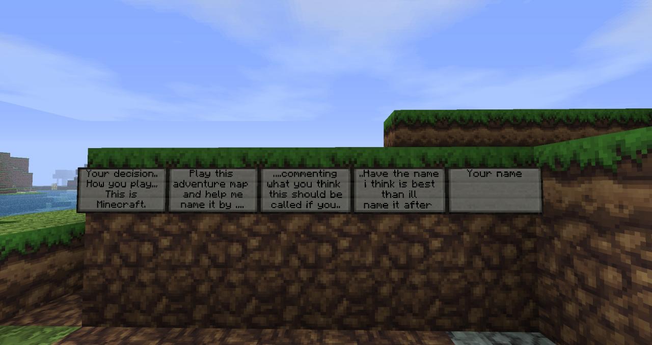 Village adventure! or a better name Minecraft Map