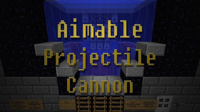 Adjustable Range/ Aimable Projectile Cannon Minecraft Map