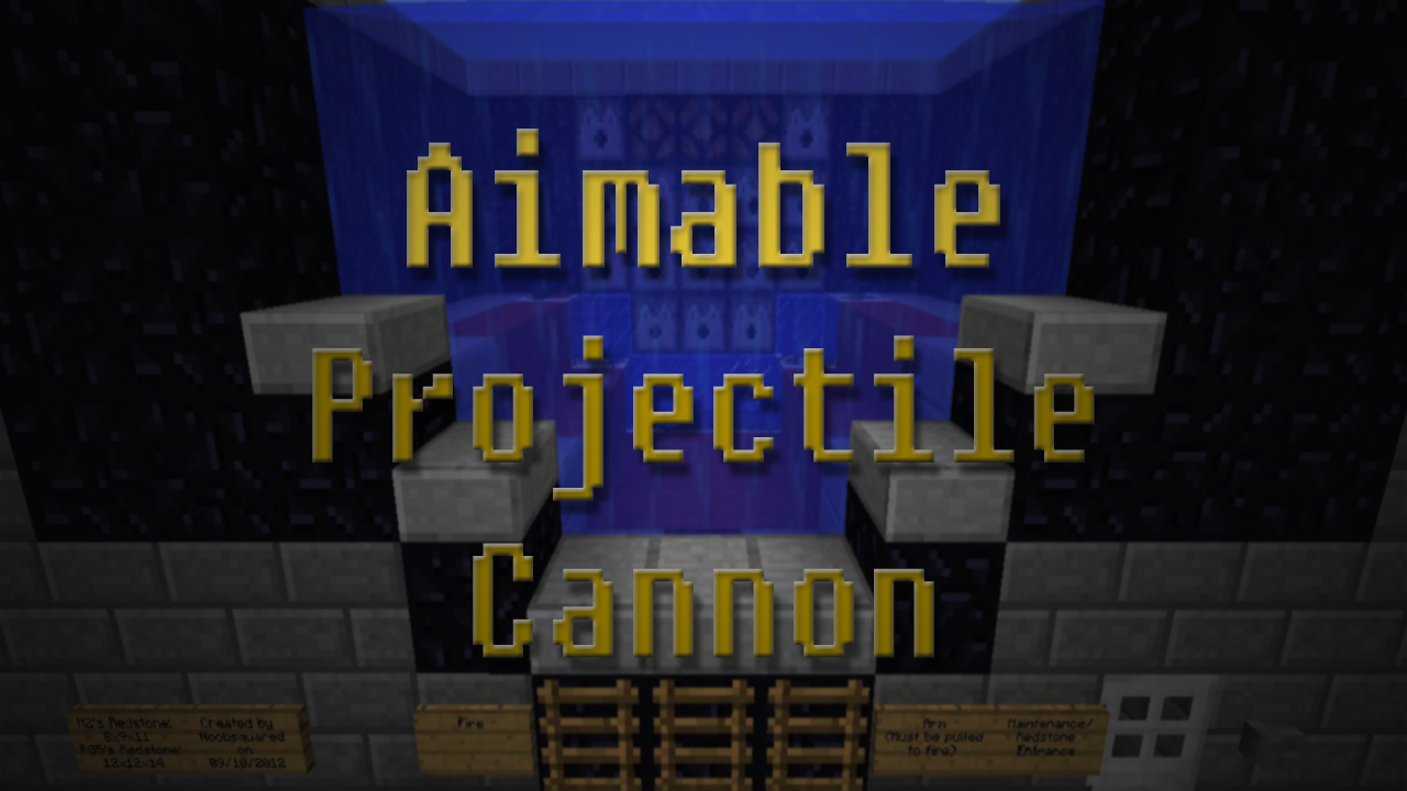Adjustable Range/ Aimable Projectile Cannon Minecraft Map
