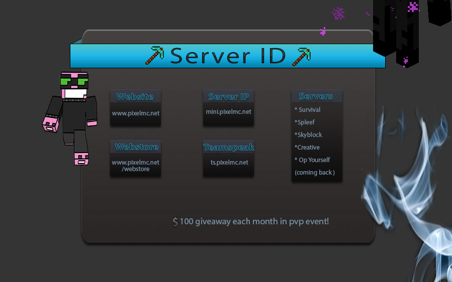 PixelCraft [1.7.4] -->FREE OP SERVER type /OP - INGAME! - *** GREIFING ...