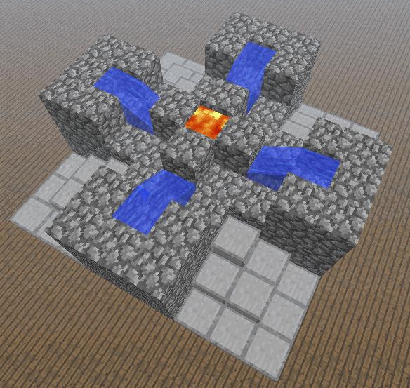 Quad Cobble Generator (Non-Piston) Minecraft Map