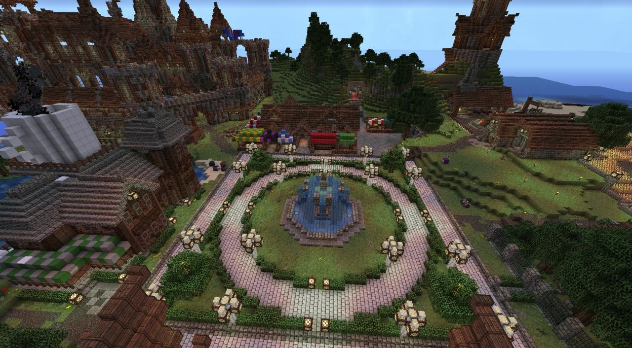 Medeival spawn city Minecraft Map