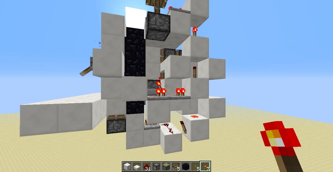 Automatic Flush 3x3 Portal Minecraft Map