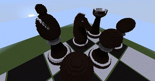 Giant Chess Pieces Minecraft Map