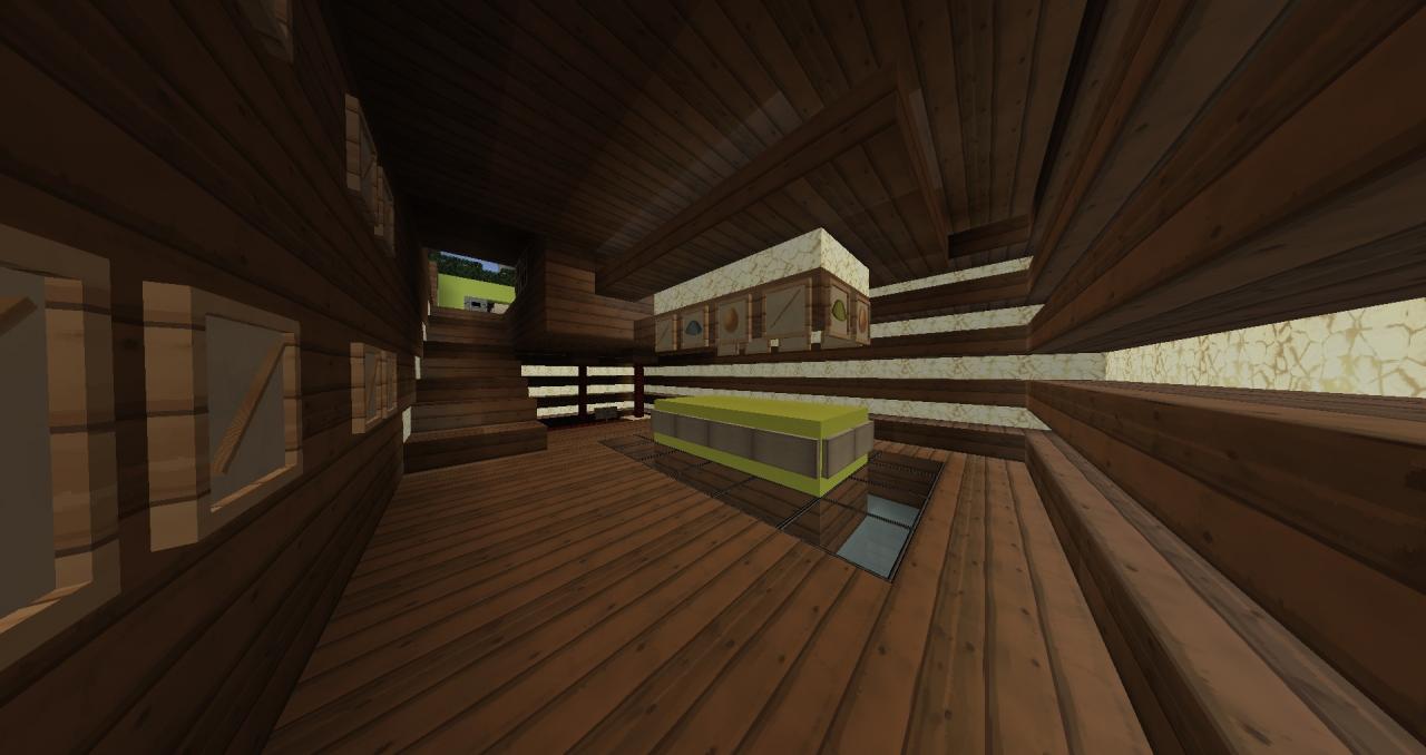 Minimalistic Curved Modern Lime House Minecraft Map