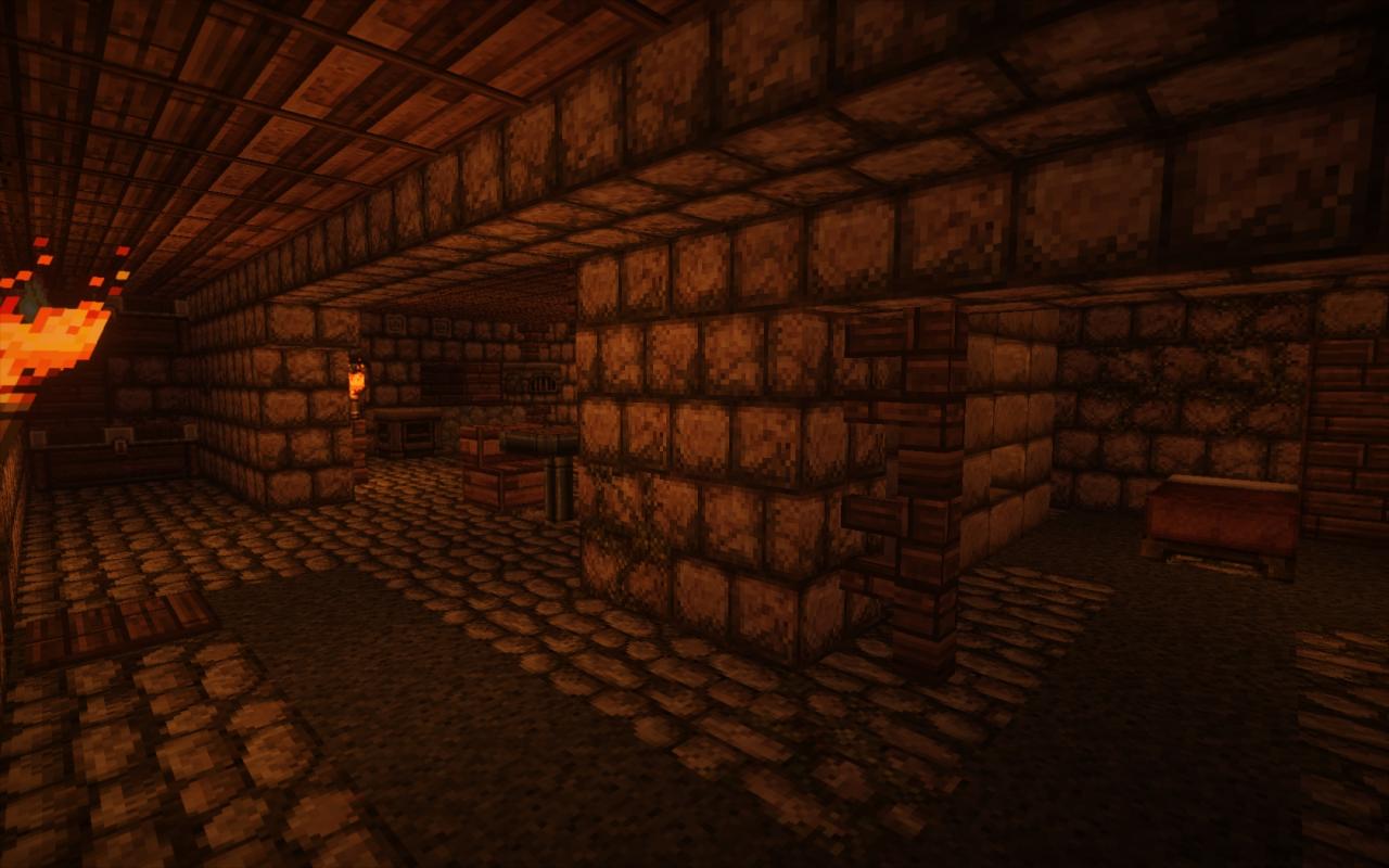 Underground Town Minecraft Map