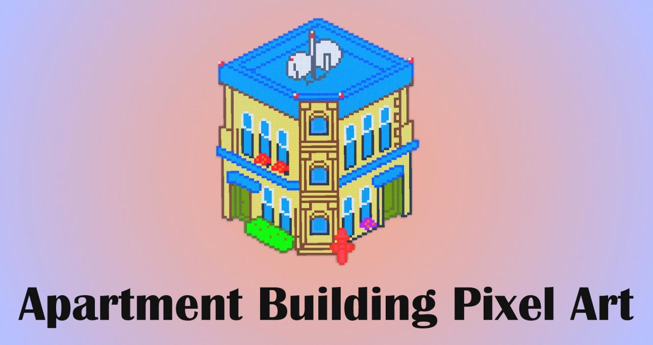 Apartment Building :: Pixel Art Minecraft Project
