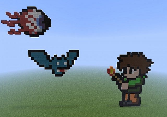 Terraria Pixel Art Minecraft Map